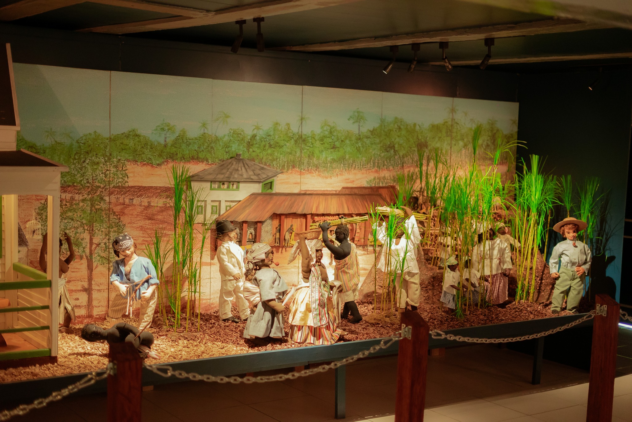Diorama op Plantage Frederiksdorp - Surinaams erfgoed